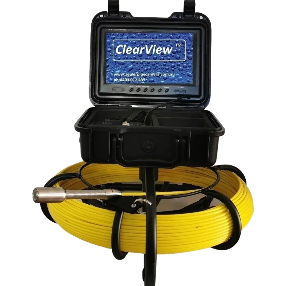 ClearView S550-BSL 9″ 50M Cable Sewer Pipe Self-levelling Camera Stand 512HZ LocatorSonde